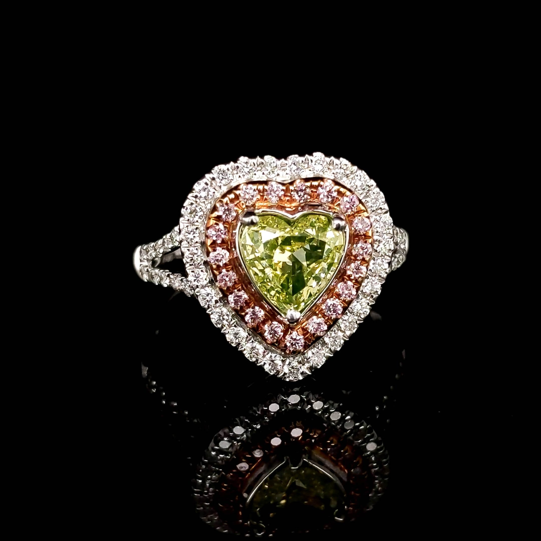 Natural Green-Yellow Diamond – Hubert Jewelry – Fine Diamonds and Gemstones