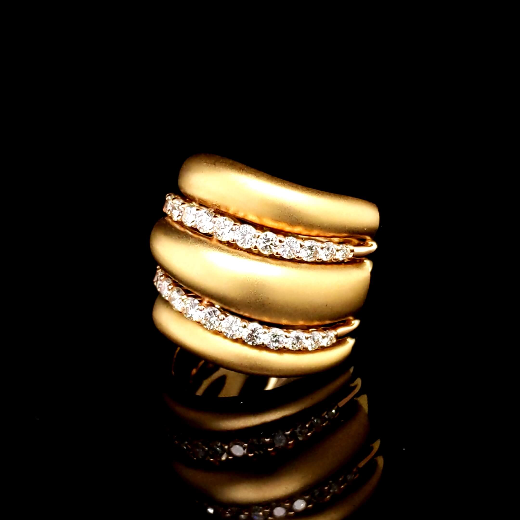 Diamond Golden Ring – Hubert Jewelry – Fine Diamonds and Gemstones