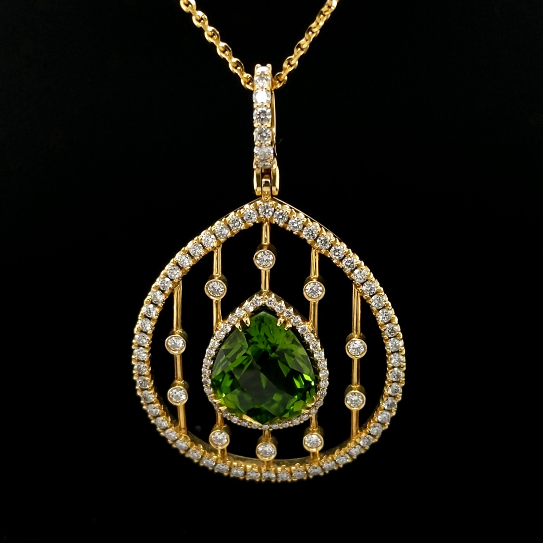 Peridot Pendant – Hubert Jewelry – Fine Diamonds and Gemstones