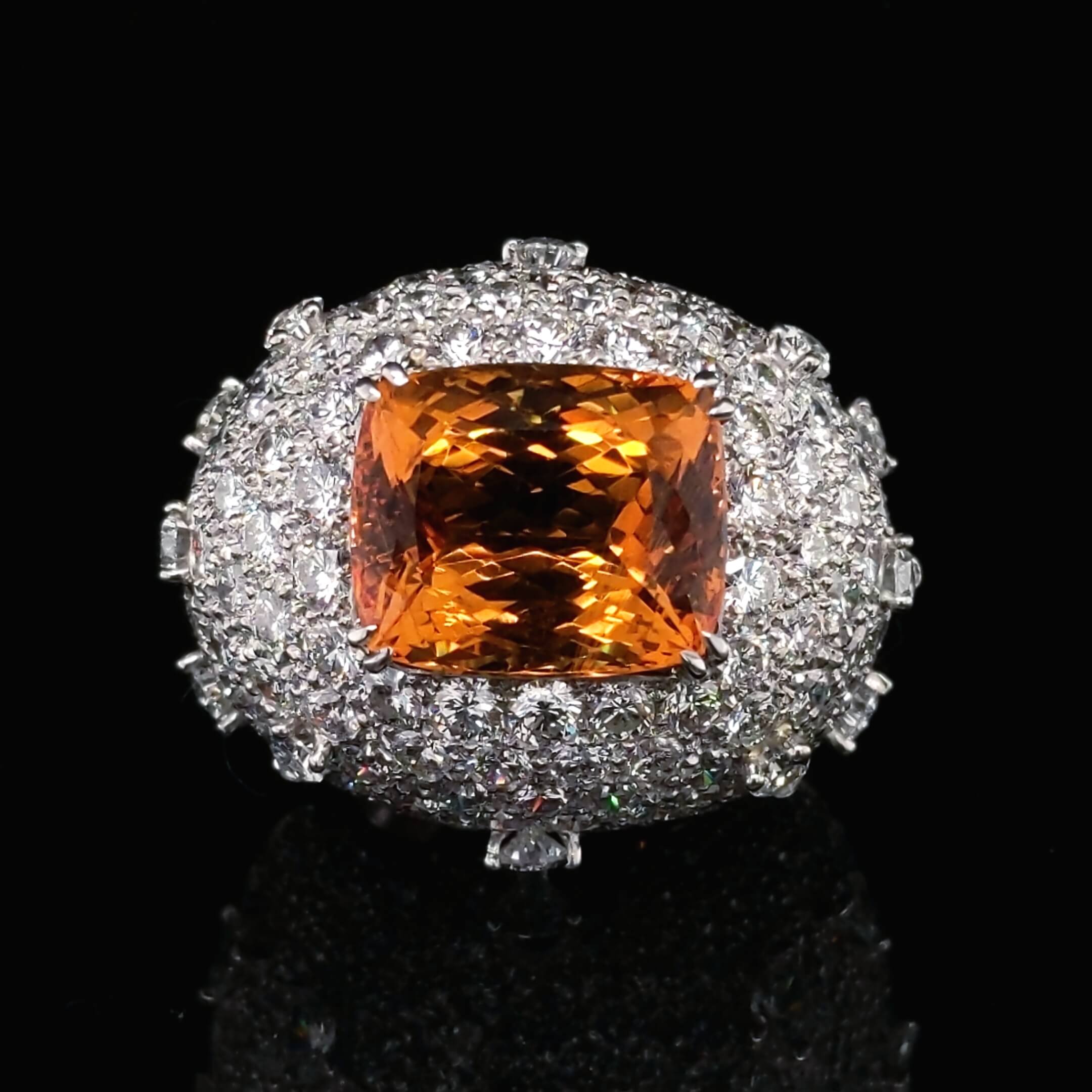 Imperial Topaz and Diamonds – Hubert Jewelry – Fine Diamonds and Gemstones
